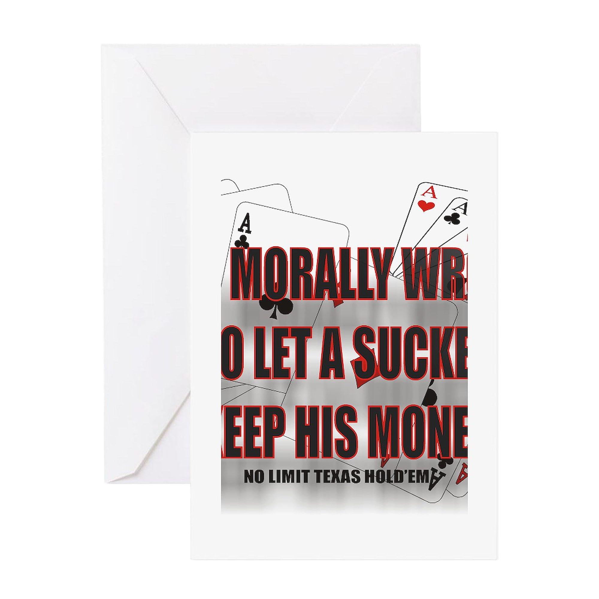 CafePress - SUCKER - Greeting Card, Blank Inside Glossy - Walmart.com