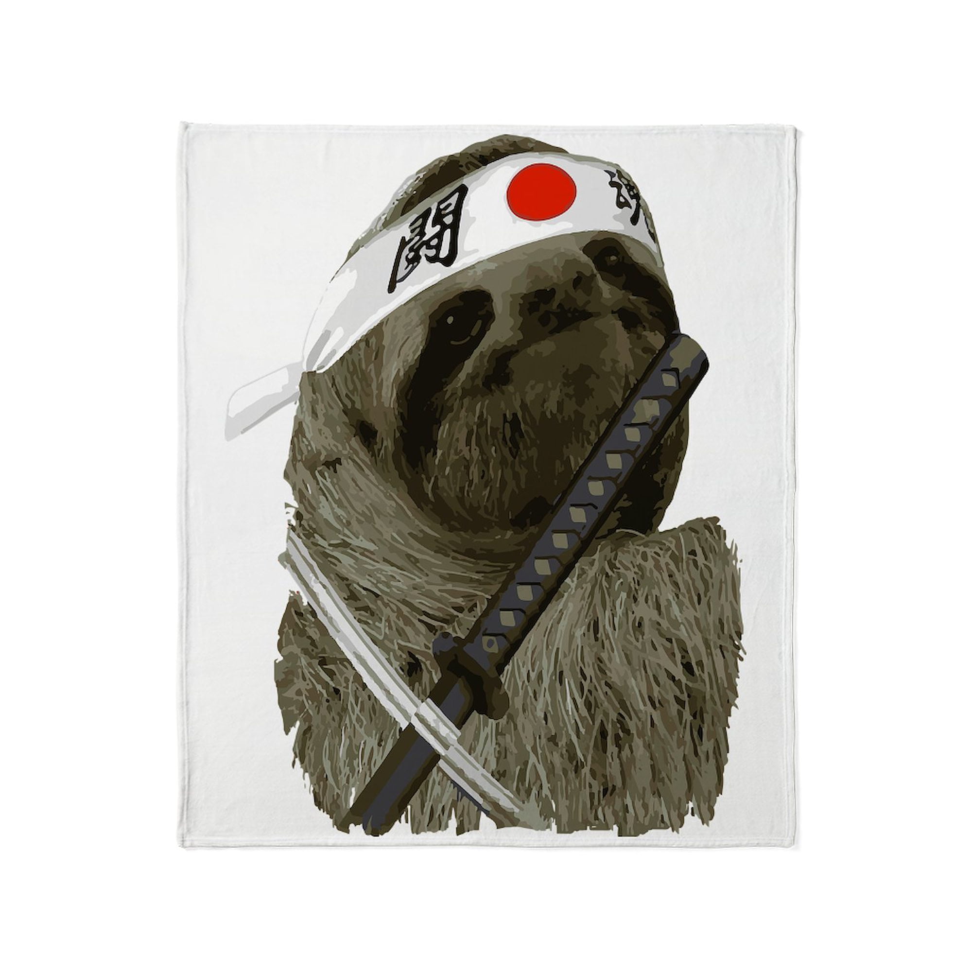 CafePress - Samurai Sloth Throw Blanket - Soft Fleece Throw Blanket, 50 ...
