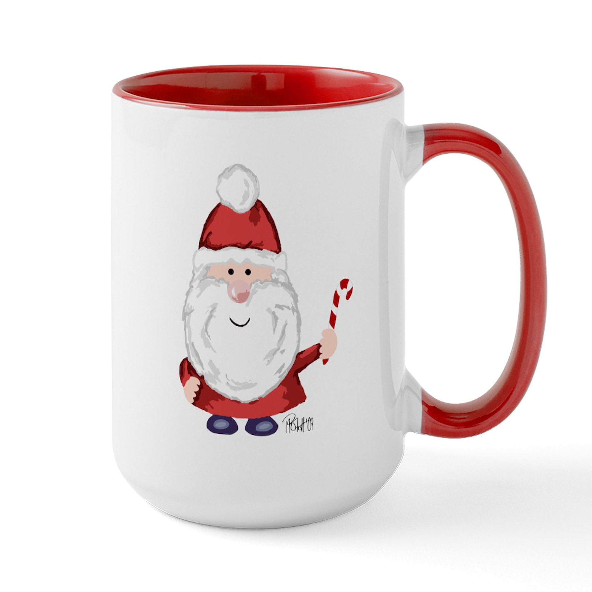 CafePress - Santa Claus Large Mug Mugs - 15 oz Ceramic Large White ...