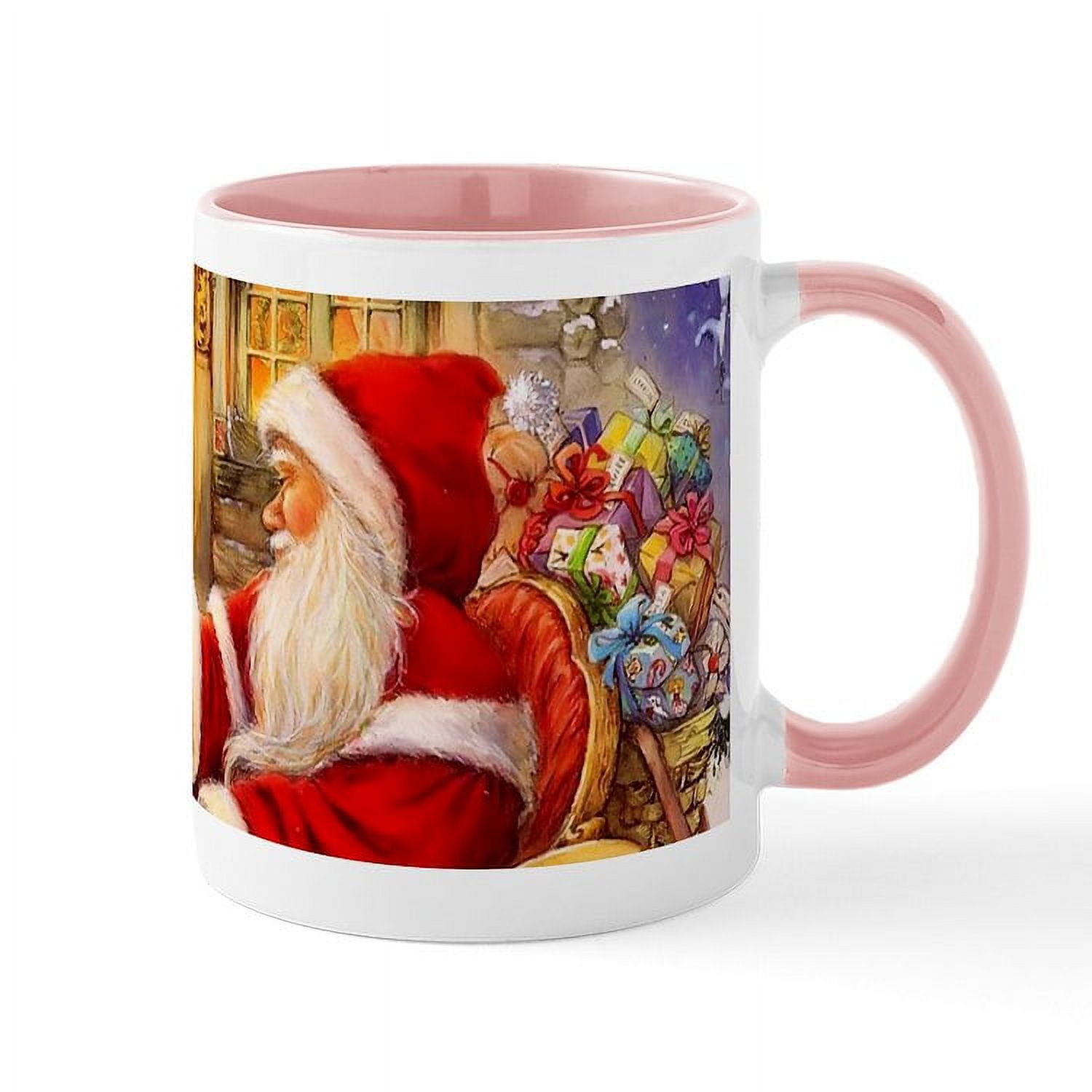 CafePress - Santa Visiting Little Girl Mugs - 11 oz Ceramic Mug ...