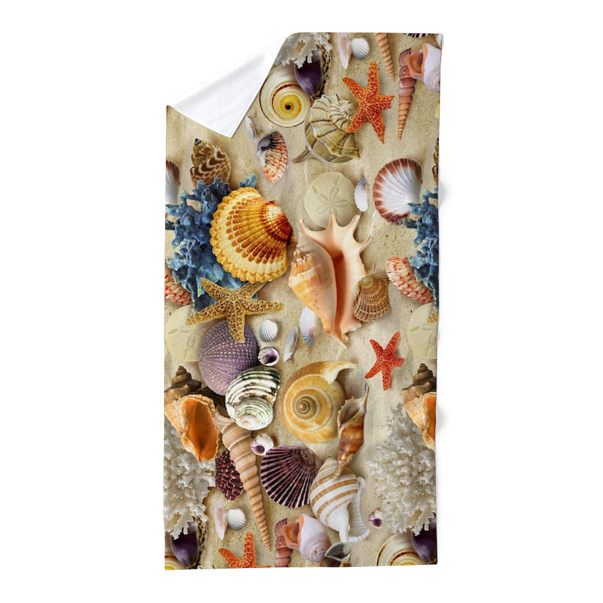 CafePress - Sea Shells - Large Beach Towel, Soft 30"x60" Towel with ...