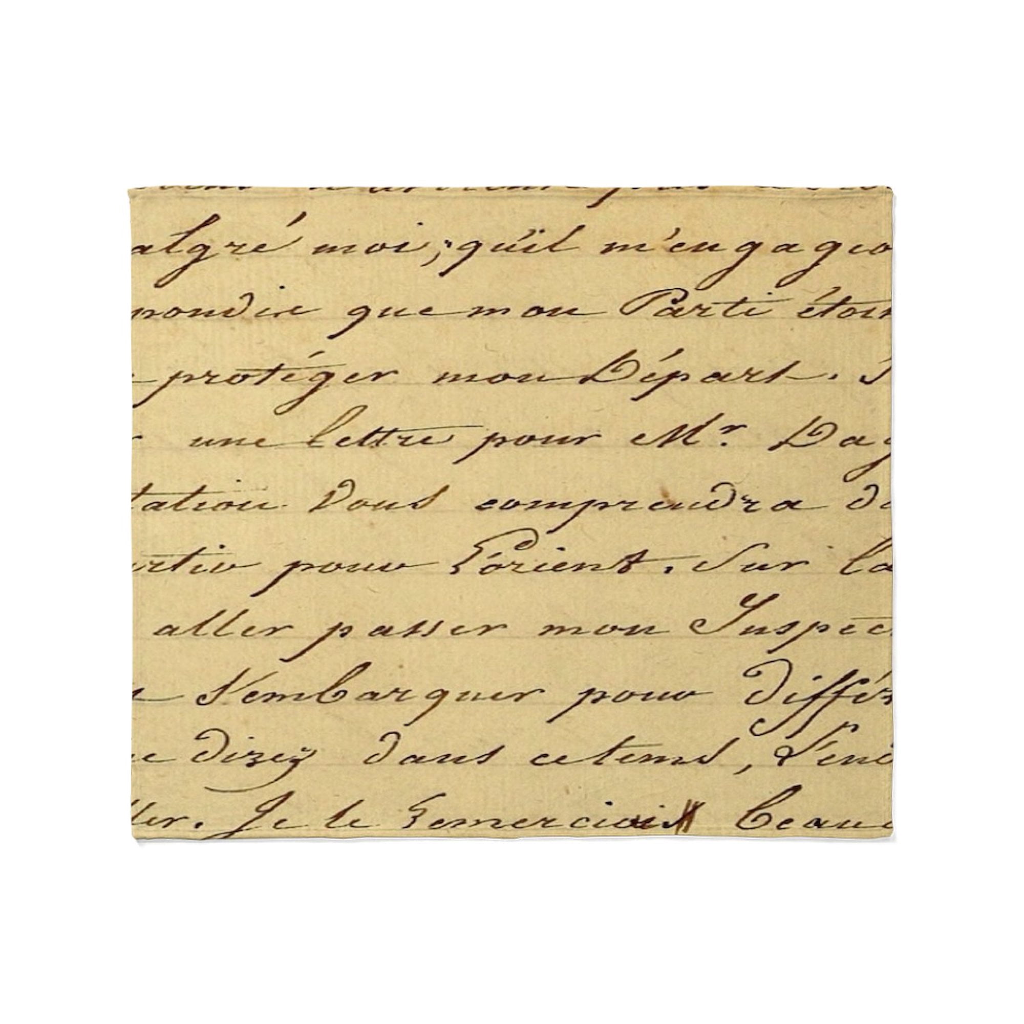 CafePress - Shabby Chic French Script Throw Blanket - Soft Fleece Throw ...