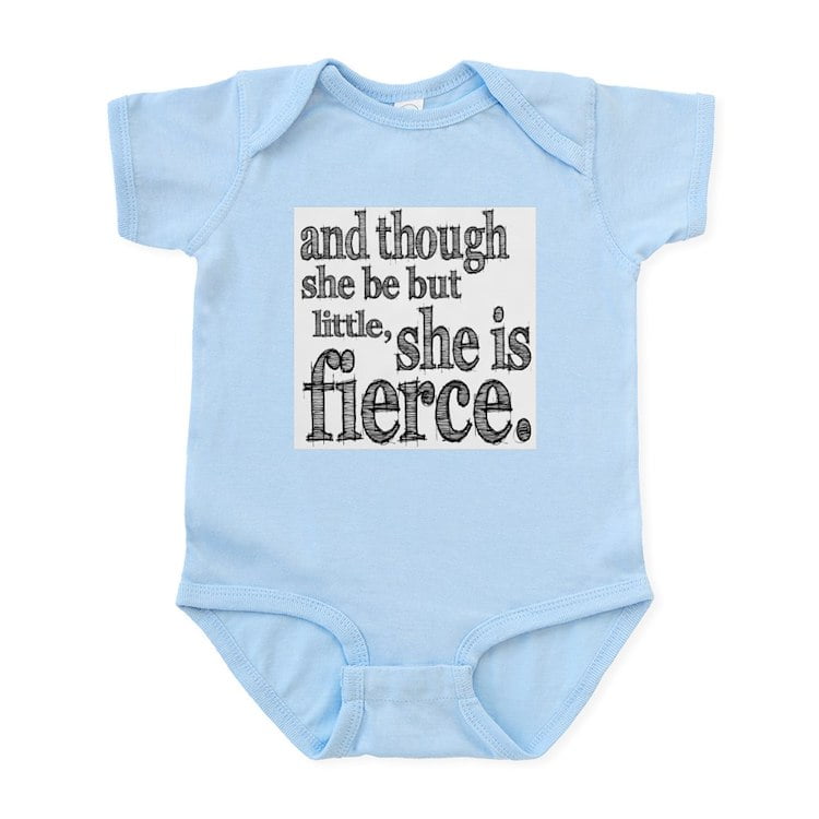 CafePress - She Is Fierce Shakespeare Infant Bodysuit - Baby Light ...