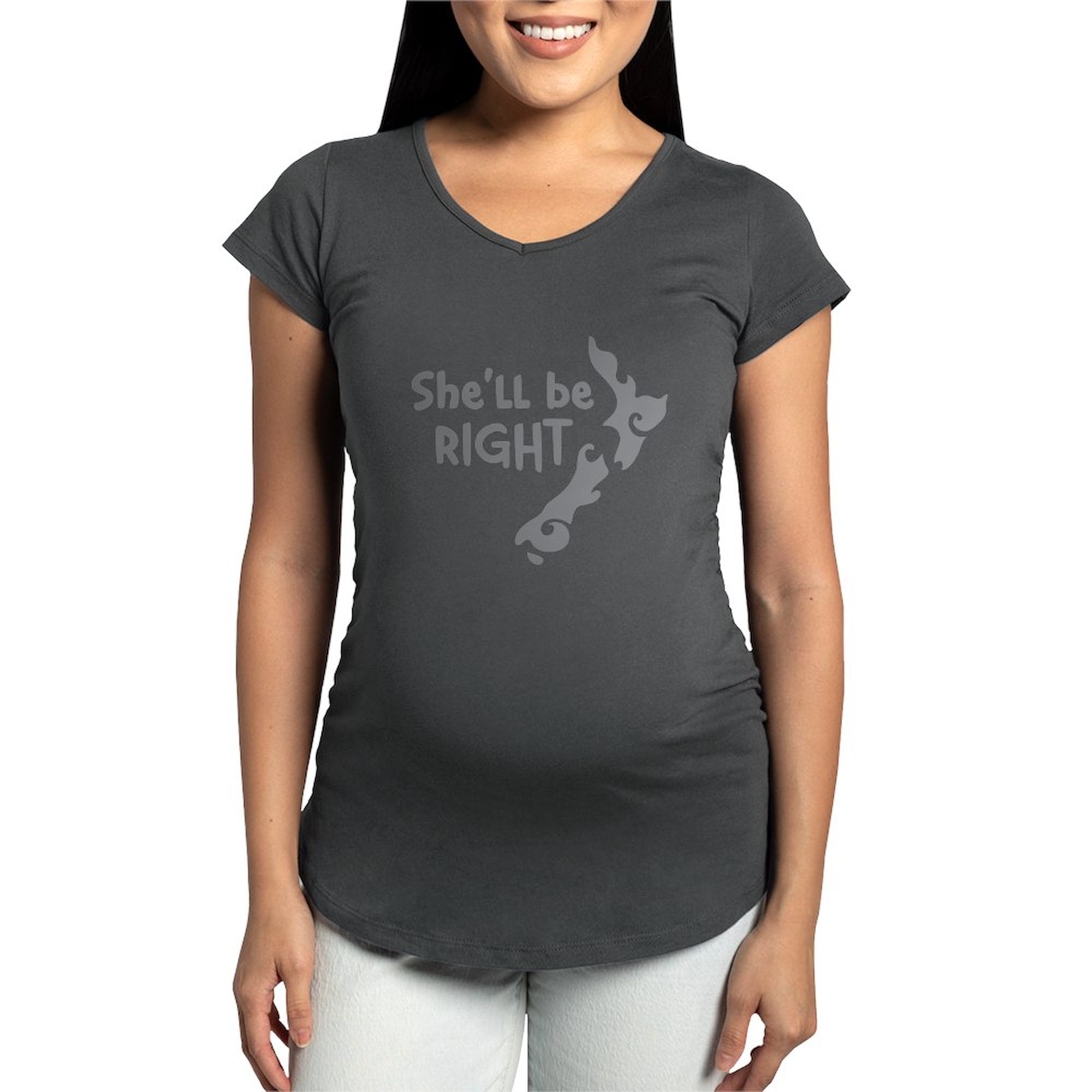 CafePress - Shell Be Right With Kiwi New Zealand Map Maternity ...