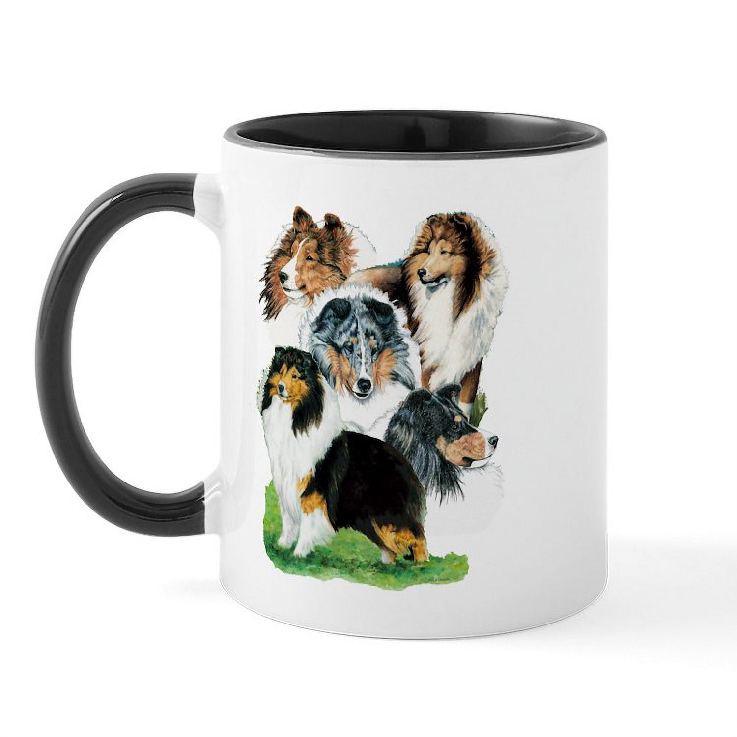 CafePress - Sheltie Group Mug - 11 oz Ceramic Mug - Novelty Coffee Tea ...