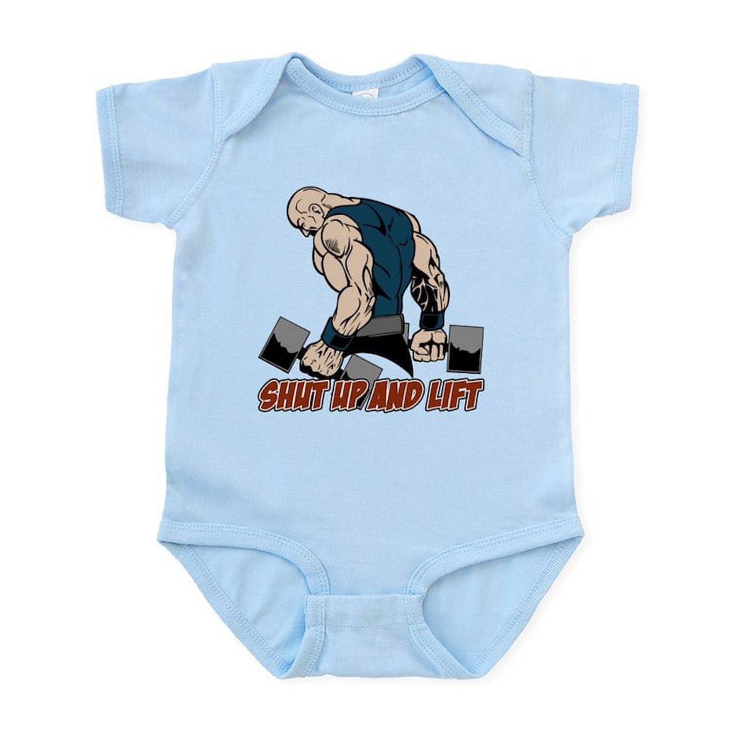 CafePress - Shut Up And Lift Weightlifter Infant Bodysuit - Baby Light ...
