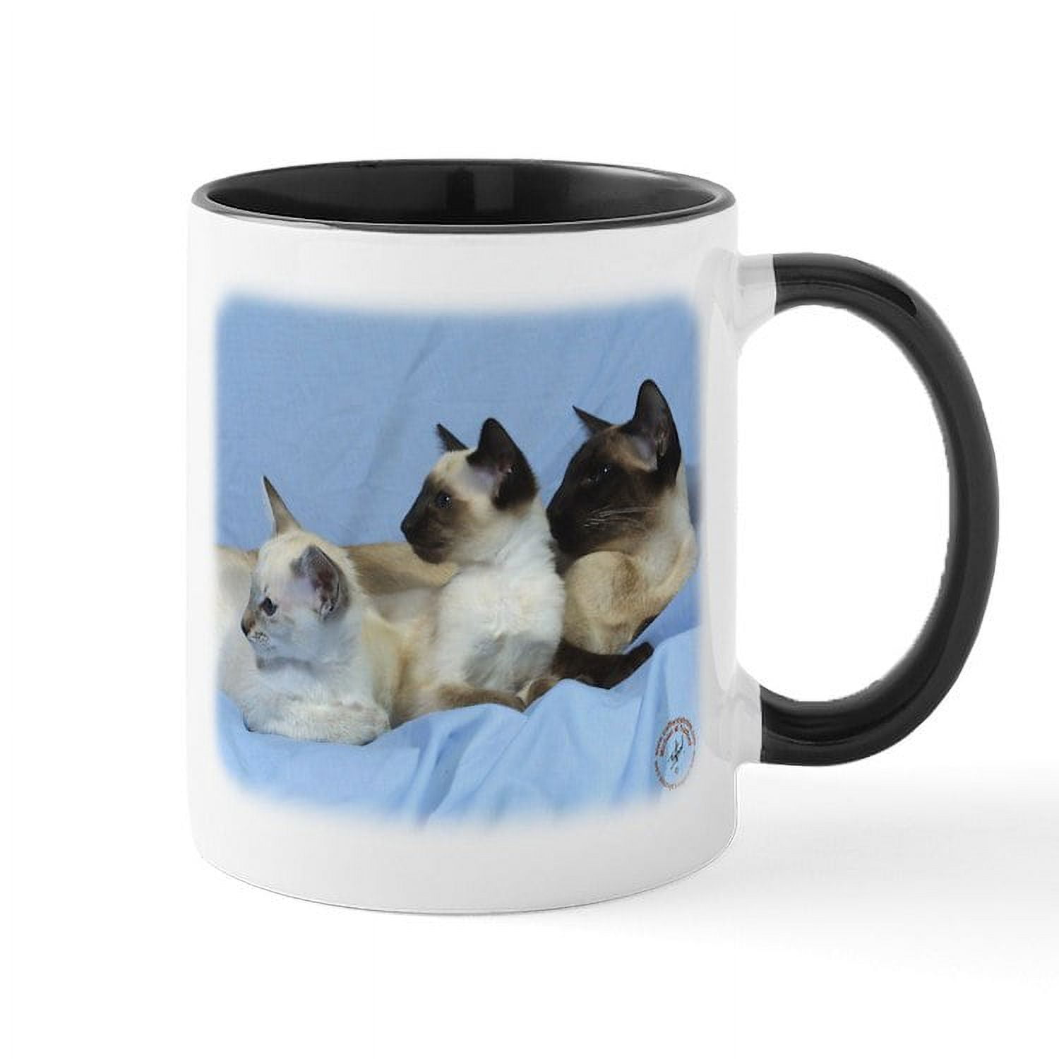 CafePress - Siamese Cat 9W055D 074 Mug - 11 oz Ceramic Mug - Novelty ...
