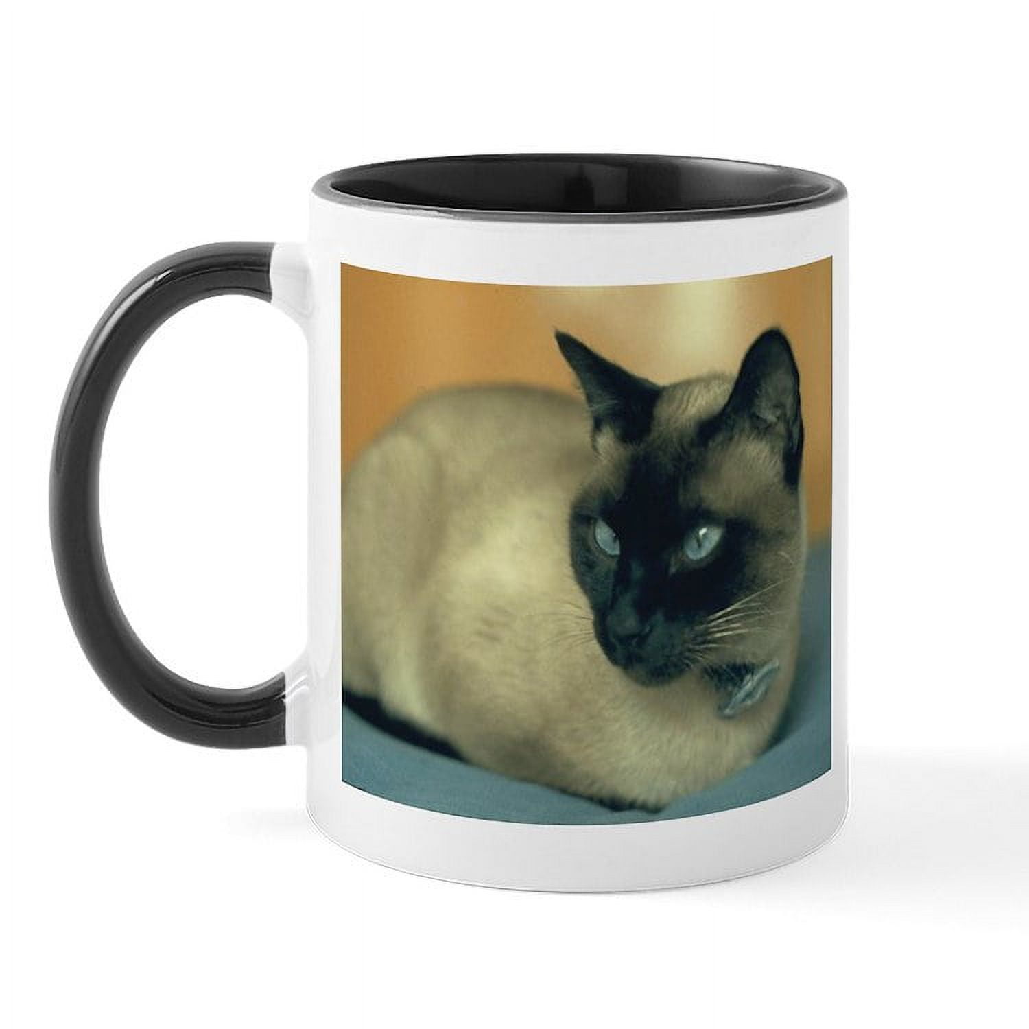 CafePress - Siamese Cat Mug - 11 oz Ceramic Mug - Novelty Coffee Tea ...