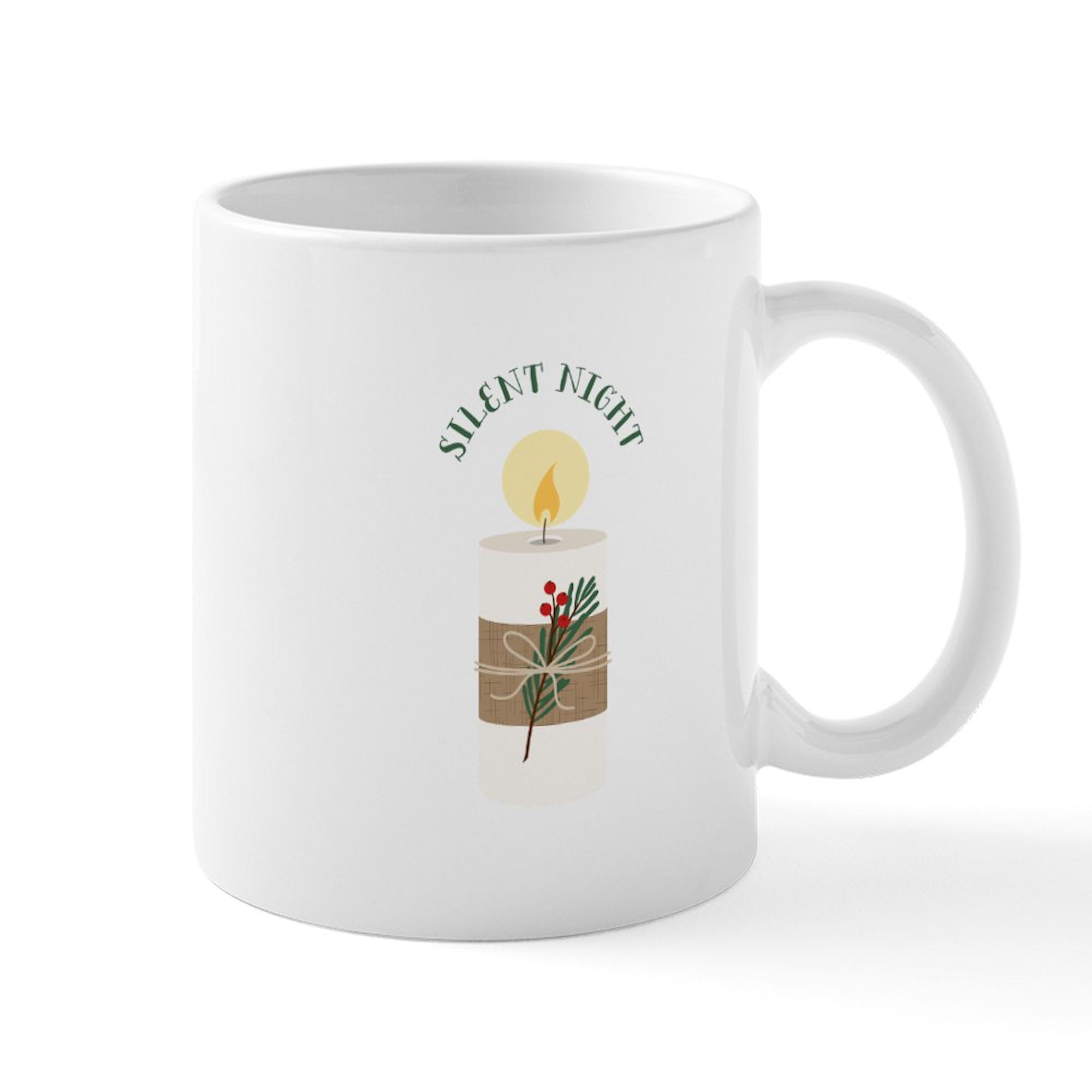 CafePress - Silent Night Mugs - 11 oz Ceramic Mug - Novelty Coffee Tea ...