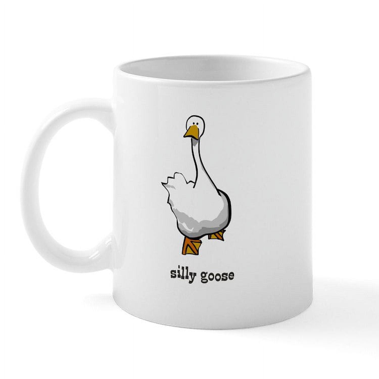 CafePress - Silly Goose Mug - 11 oz Ceramic Mug - Novelty Coffee Tea ...