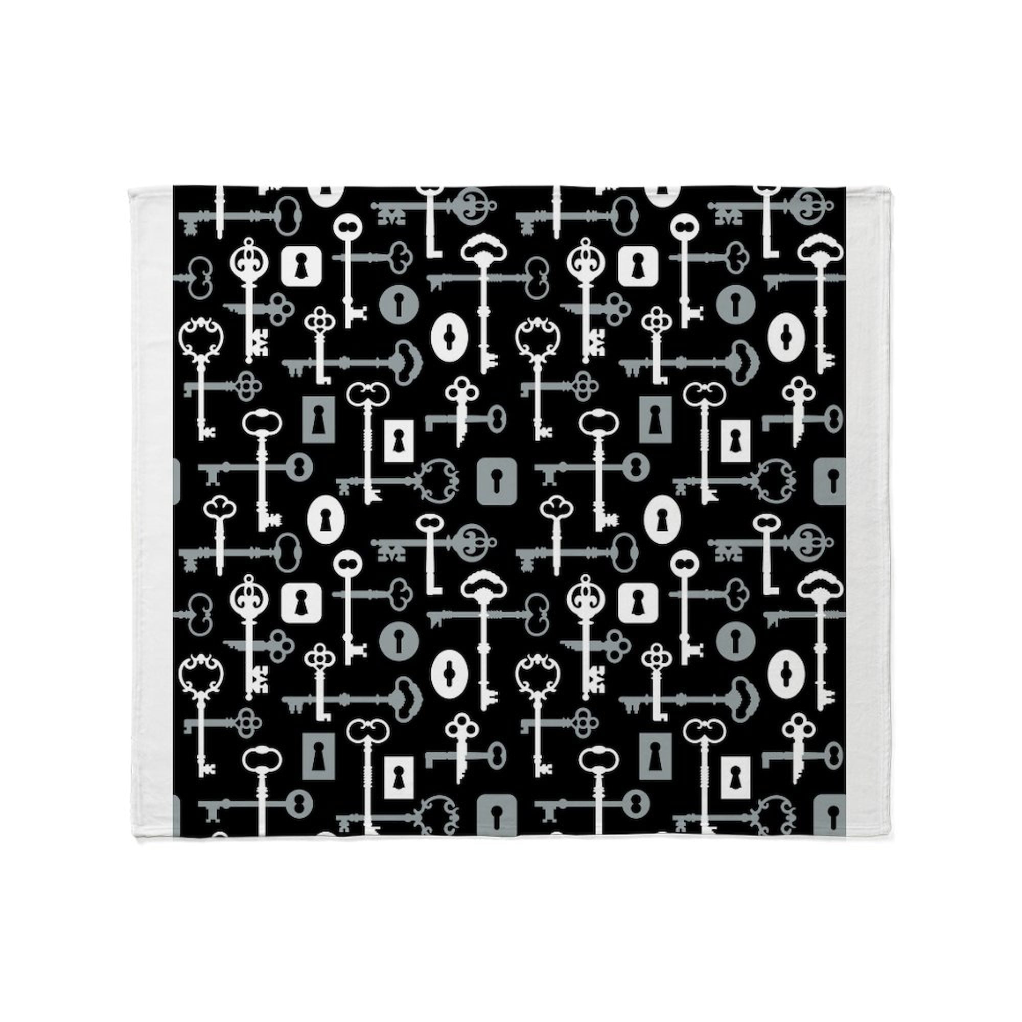 CafePress - Skeleton Keys Pattern Throw Blanket - Soft Fleece Throw ...