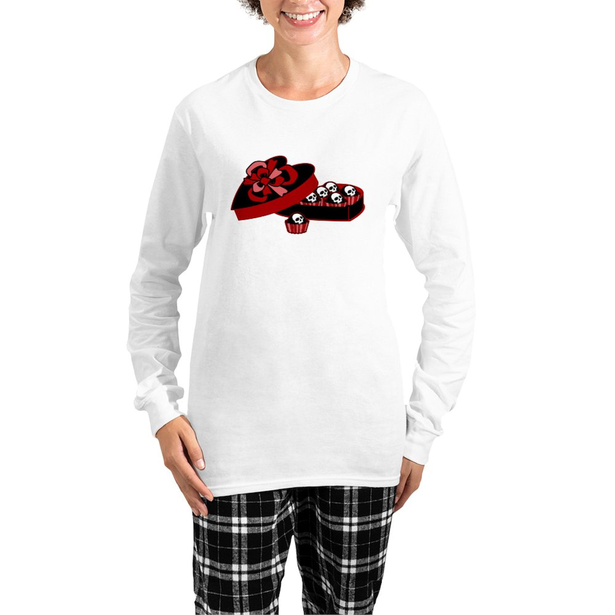 CafePress - Skull Candy Box_Tr - Women's Long Sleeve Relaxed Fit Cotton ...