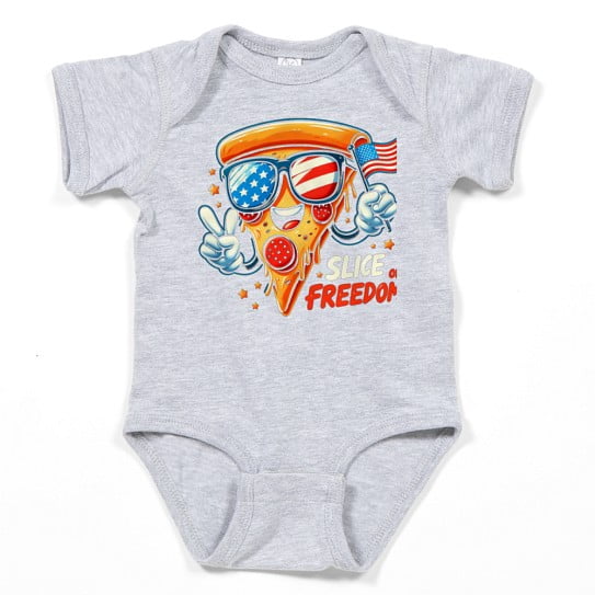 CafePress - Slice Of Freedom Tee 4Th July Pizza & USA Flag S - Cute ...