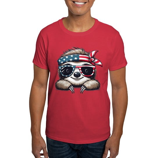 CafePress - Sloth American USA Flag Sunglasses 4Th Of July Slo Men's ...