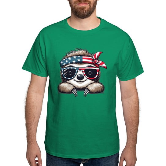 CafePress - Sloth American USA Flag Sunglasses 4Th Of July Slo Men's ...