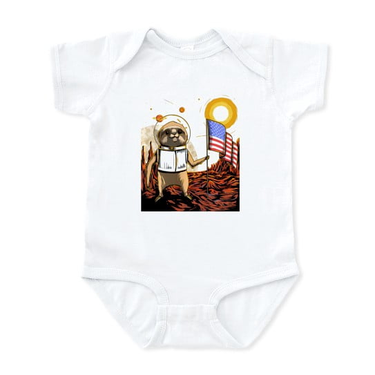 CafePress - Sloth Astronaut 4Th Of July USA American Flag Mars - Cute ...