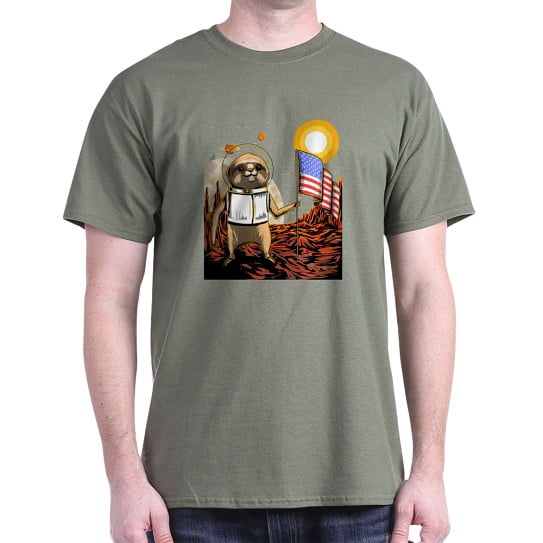 CafePress - Sloth Astronaut 4Th Of July USA American Flag Mars Men's ...