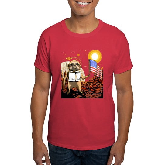 CafePress - Sloth Astronaut 4Th Of July USA American Flag Mars Men's ...
