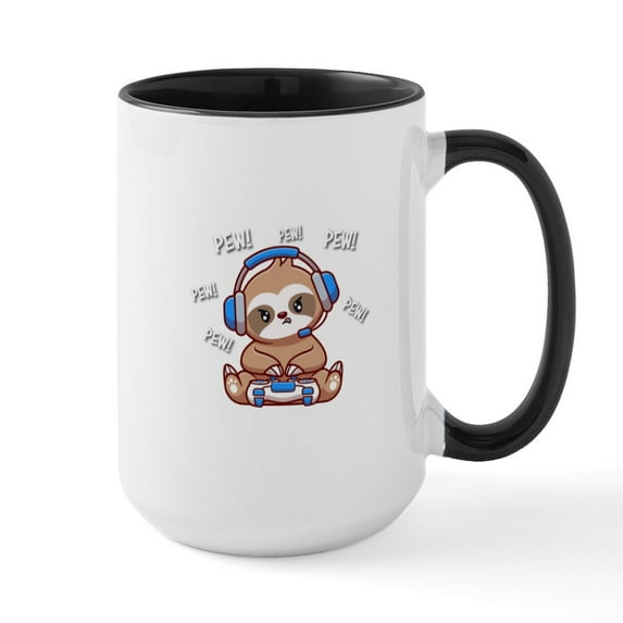 CafePress - Sloth Mugs - 15 oz Ceramic Large White Novelty Mug ...