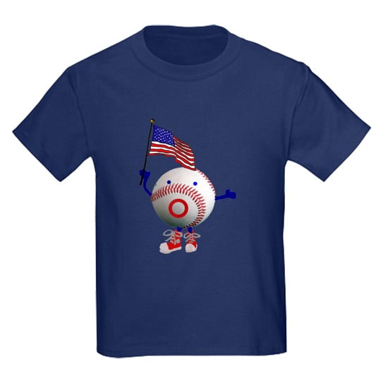 CafePress - Smilenowtees Funny American Baseball And Flag Tank Kids T ...