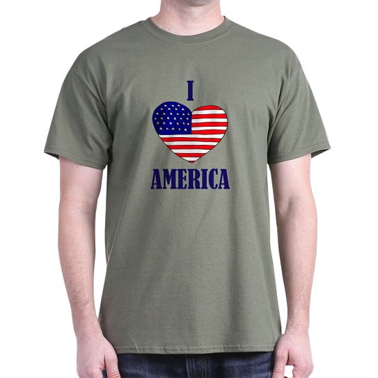 CafePress - Smilenowtees Funny I Love America Flag Cartoon Men's Value ...