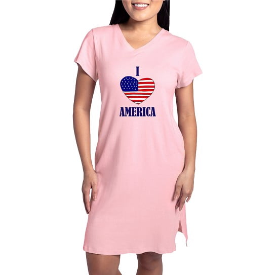 CafePress - Smilenowtees Funny I Love America Flag Cartoon - Women's ...