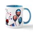 CafePress - Snake Riding Firecracker US Flag 4Th Of July Firew - 11 oz ...