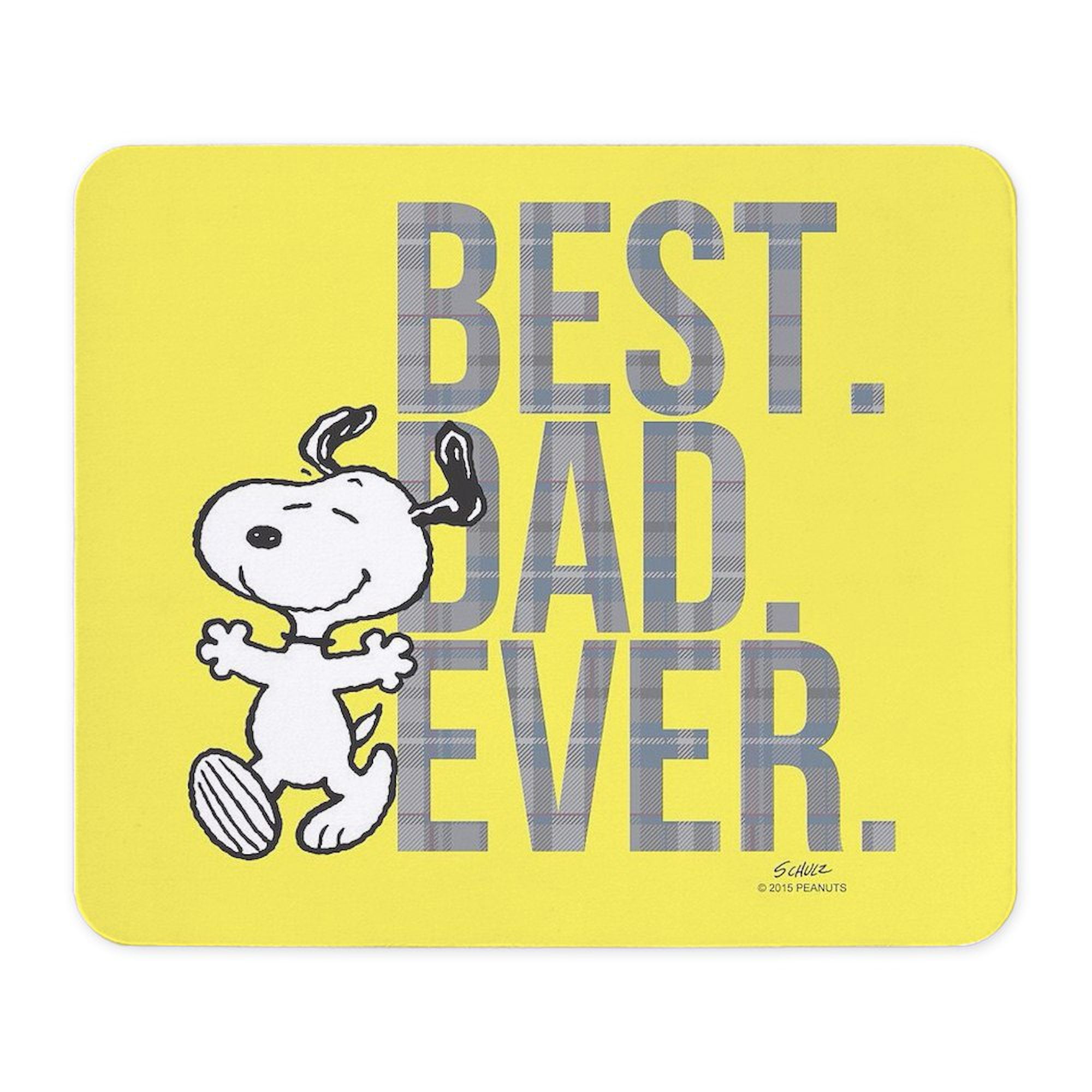 CafePress - Snoopy Best Dad Ever Full Bleed Mousepad - Non-slip Rubber ...