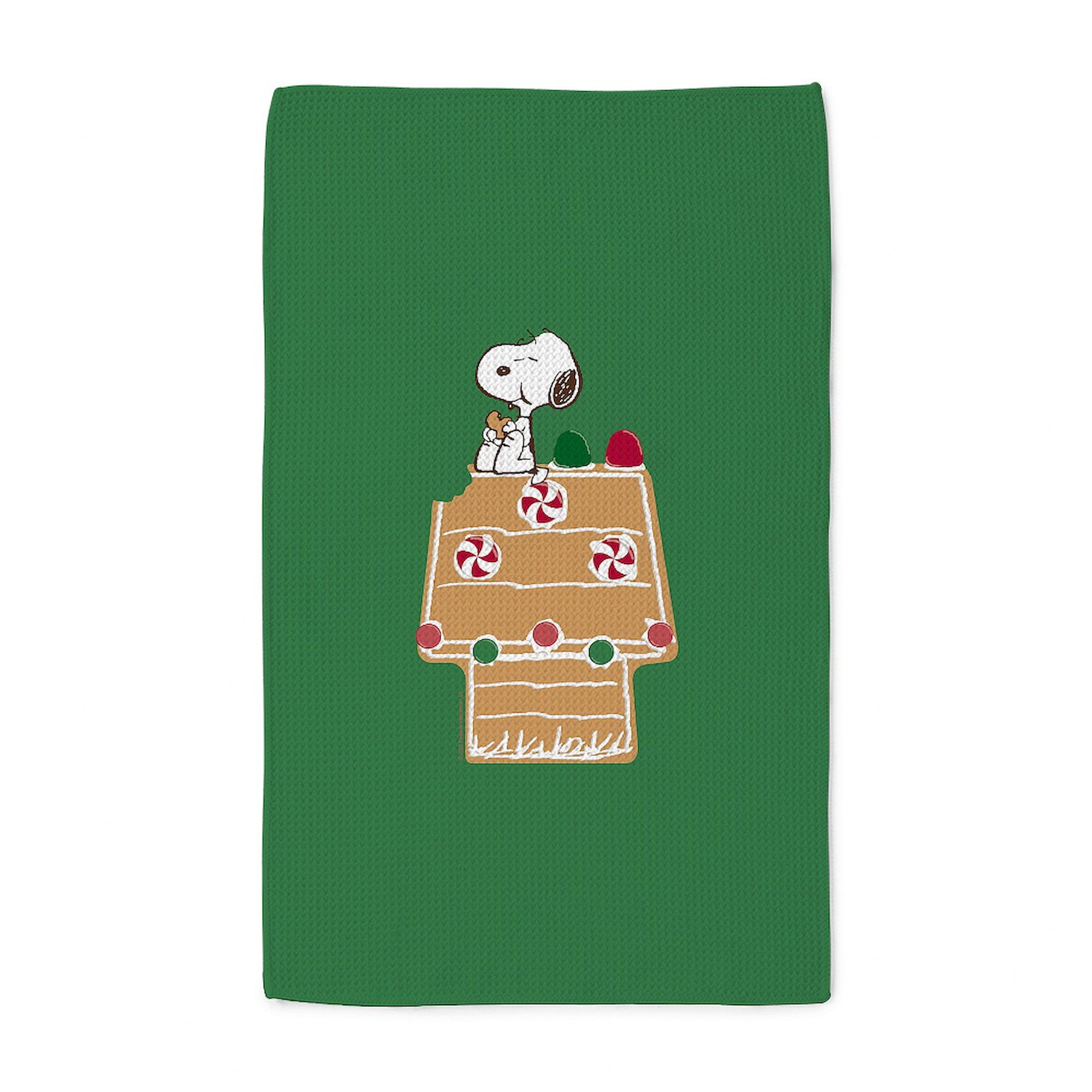 CafePress - Snoopy Gingerbread House Snacking - Tea Towel - Walmart.com