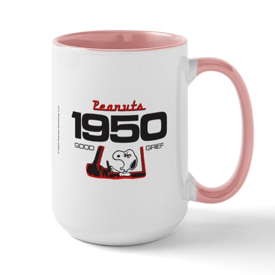 CafePress - Snoopy Good Grief 1950 - 15 oz Ceramic Large Novelty Mug ...