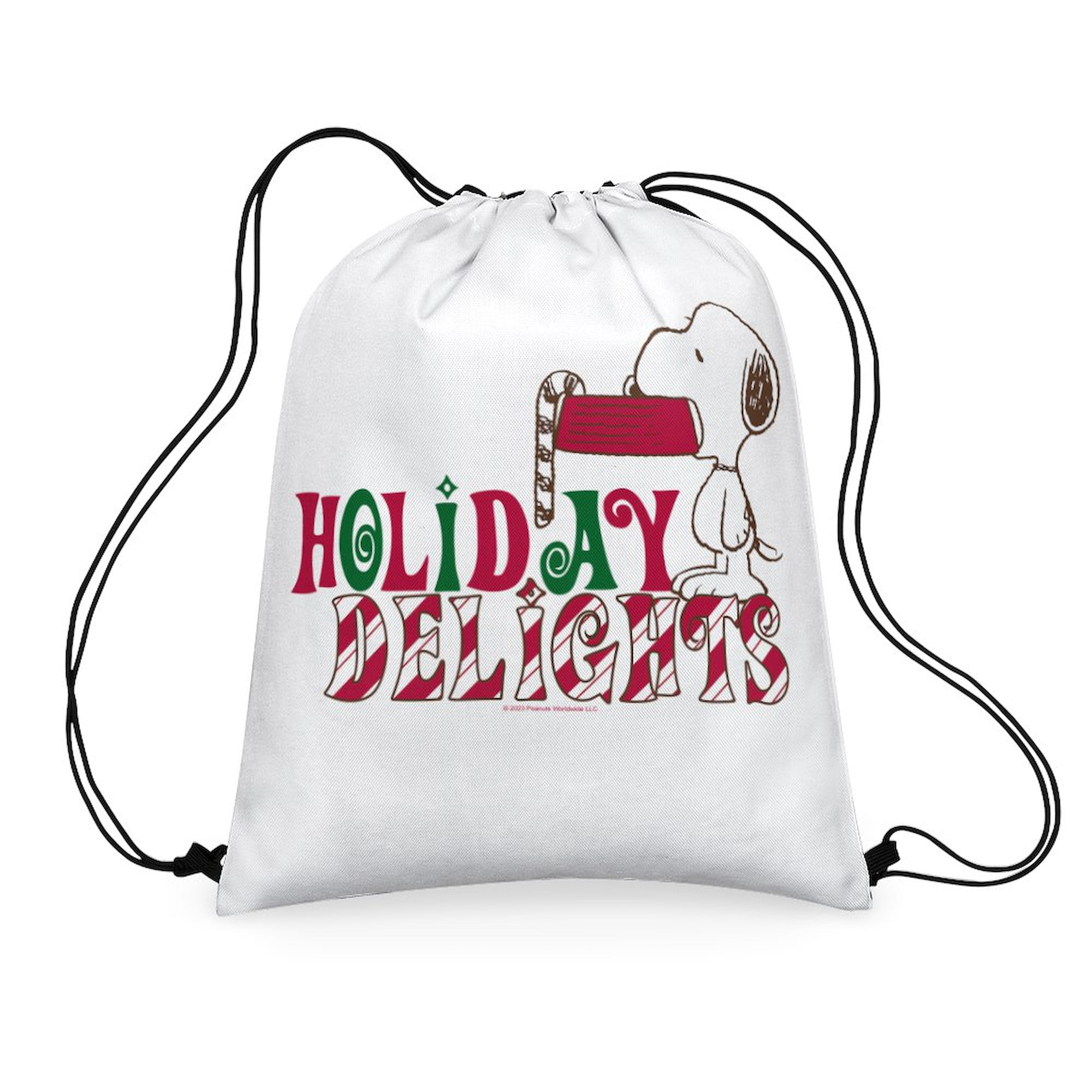 CafePress - Snoopy Holiday Delights - Colorful 16"x20" Drawstring Bag ...