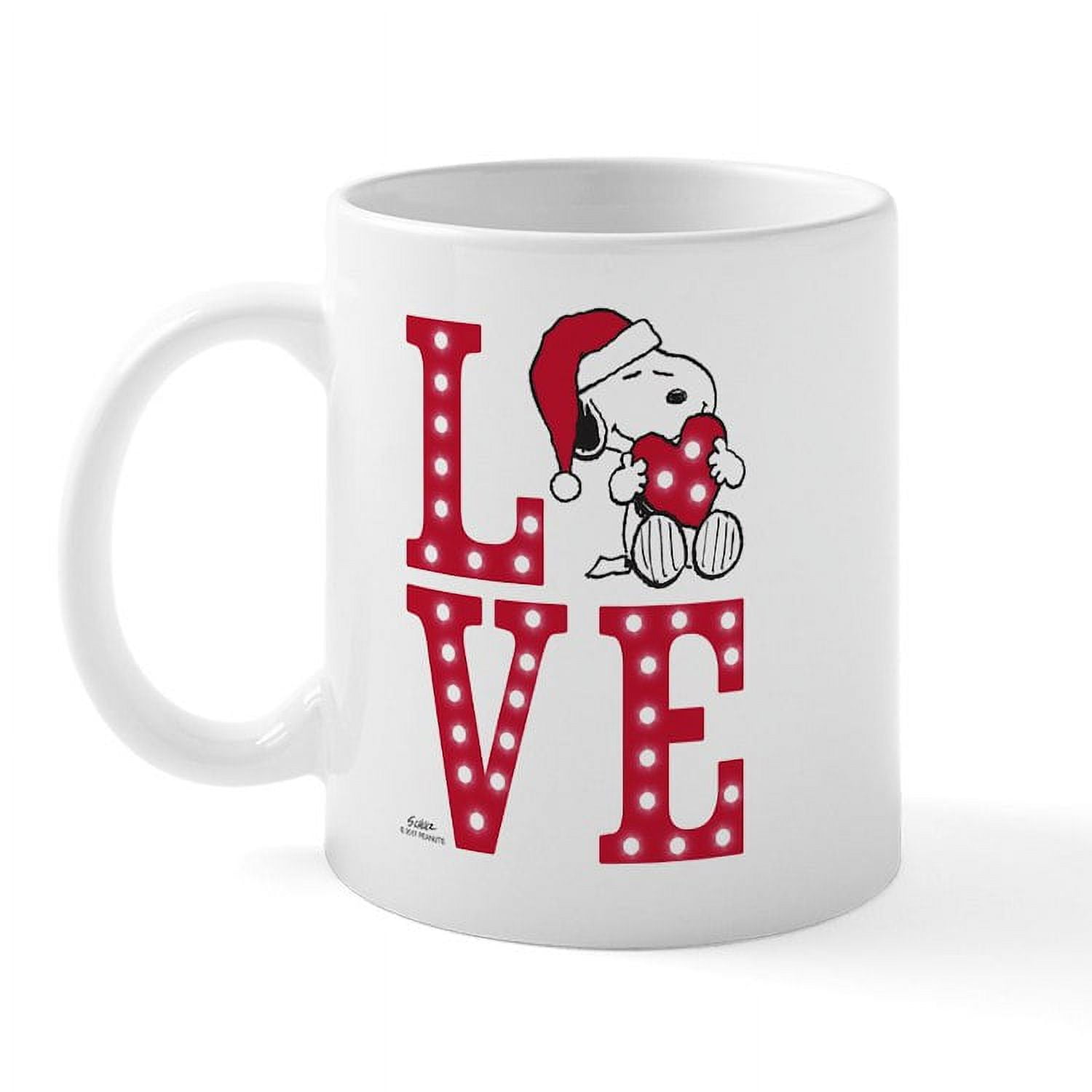 CafePress - Snoopy Love - 11 oz Ceramic Mug - Novelty Coffee Tea Cup ...