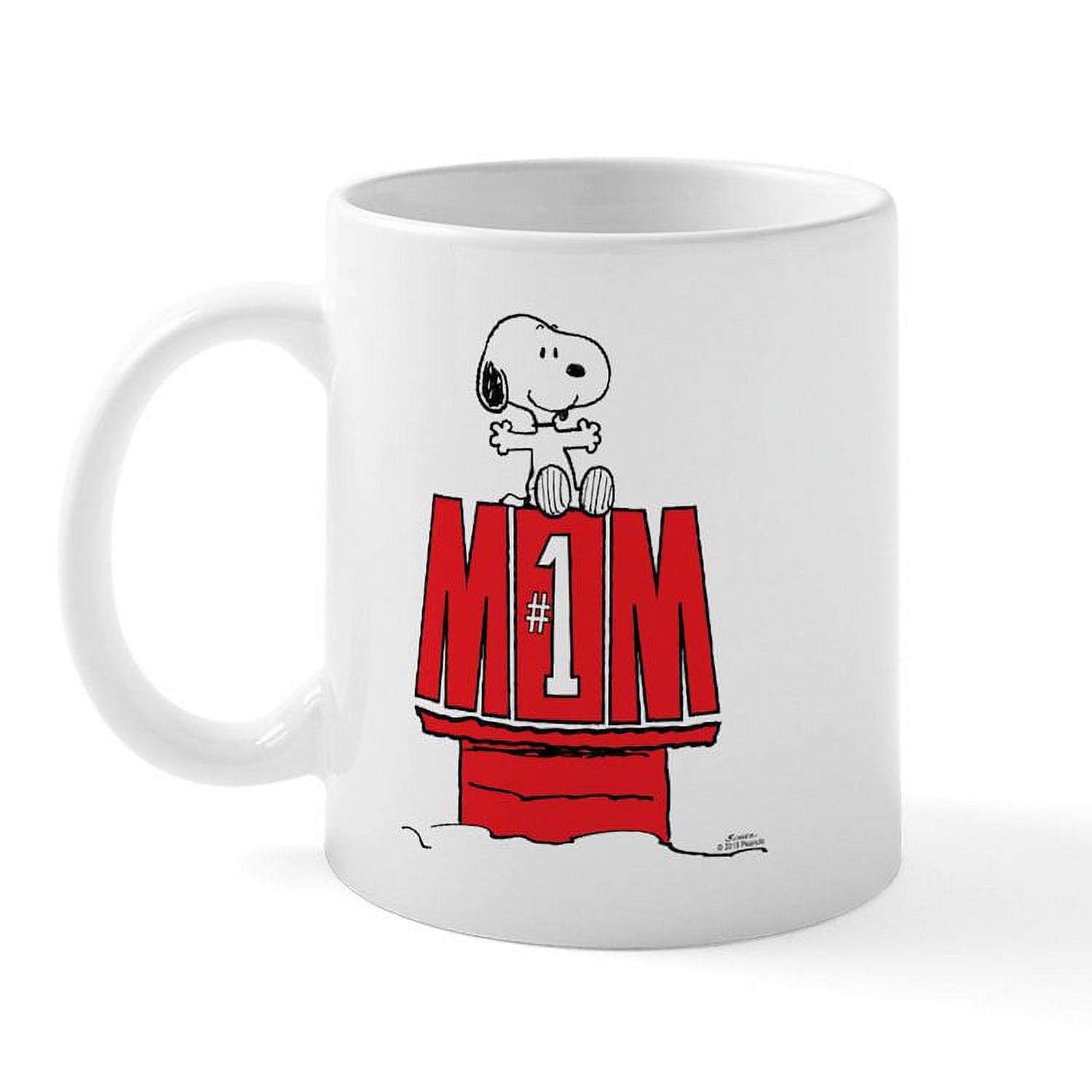 CafePress - Snoopy Mom #1 Mugs - 11 oz Ceramic Mug - Novelty Coffee Tea ...