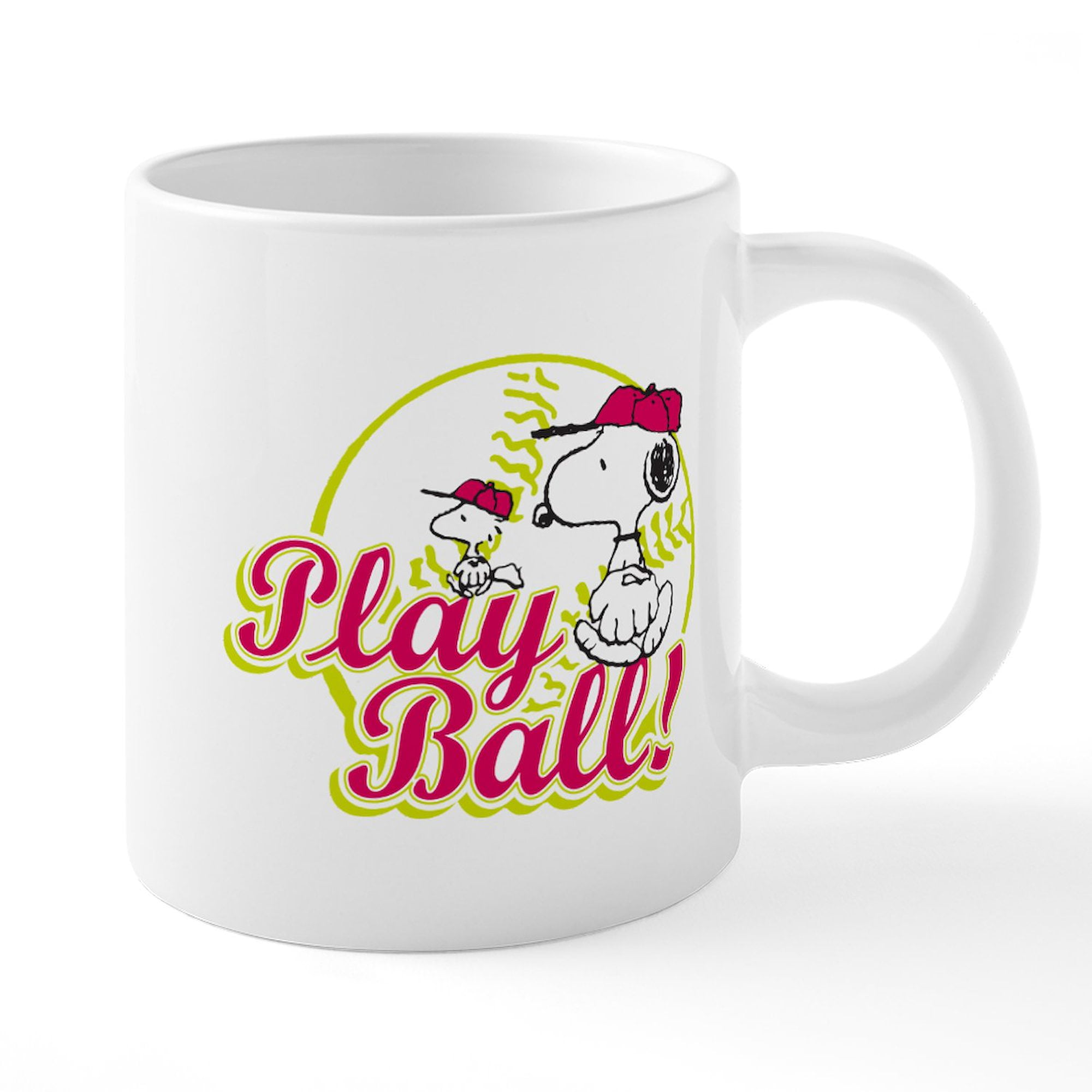 CafePress - Snoopy Play Ball - 20 Oz White Ceramic Mega Mug - Walmart.com