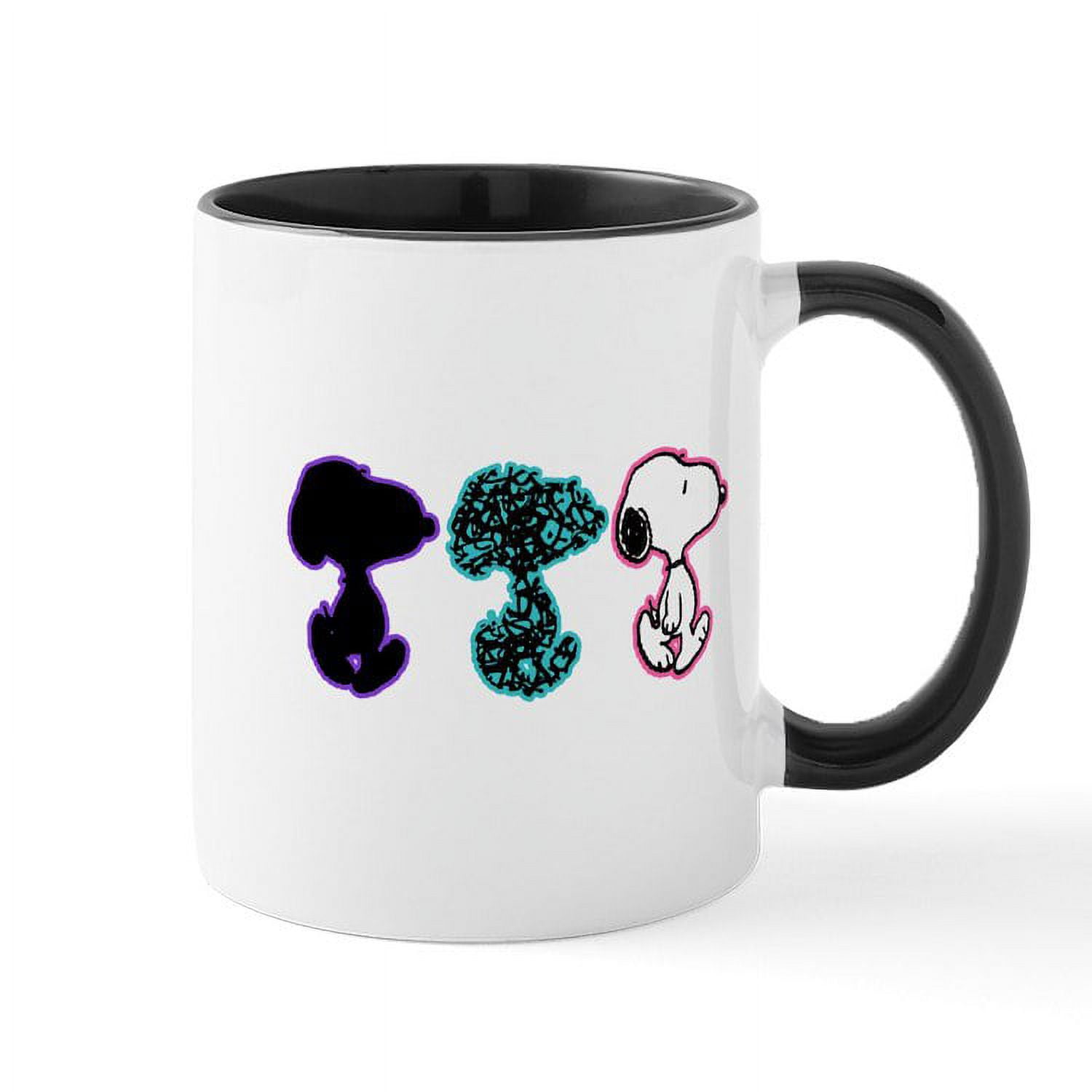 CafePress - Snoopy Silhouette Mug - 11 oz Ceramic Mug - Novelty Coffee ...