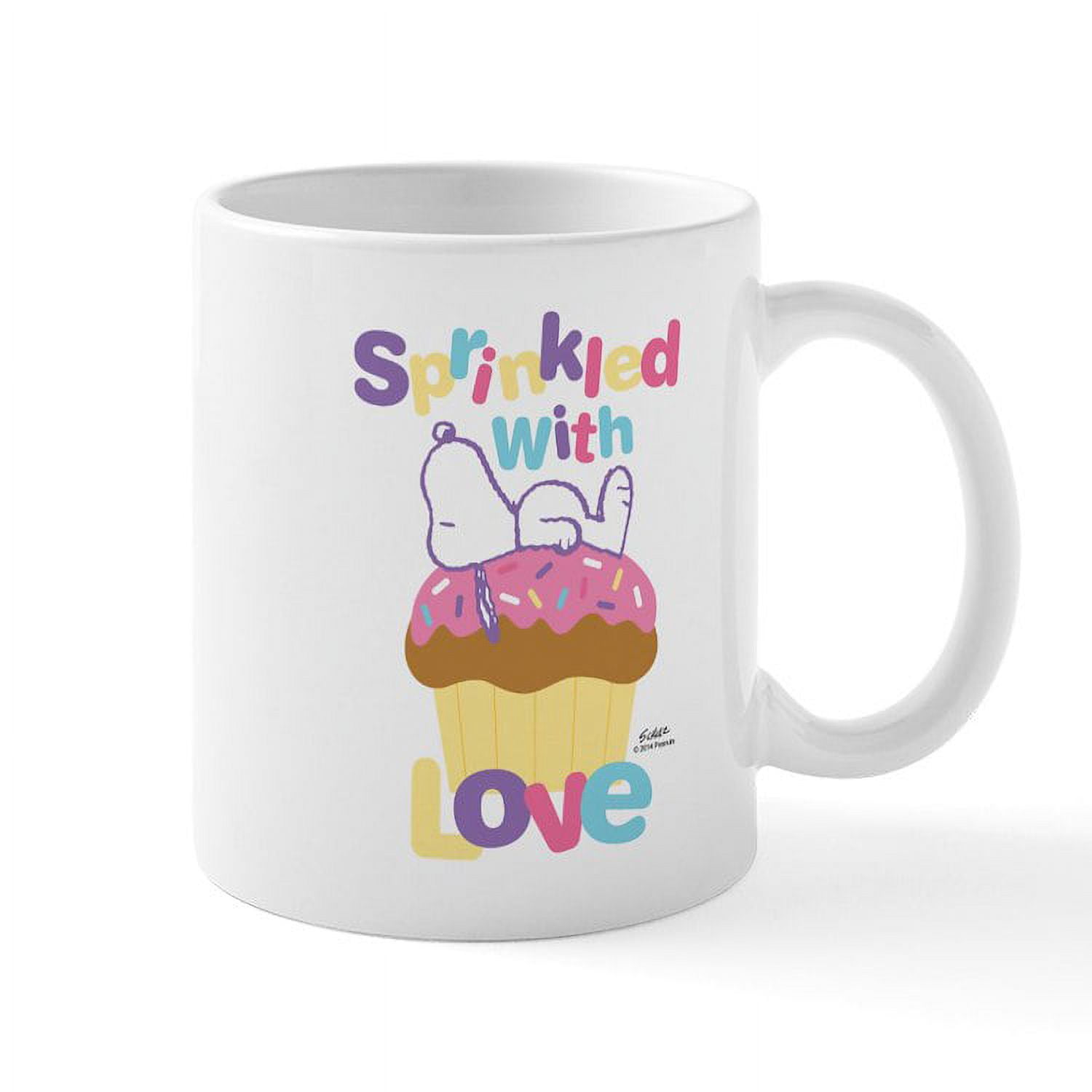 CafePress - Snoopy Sprinkled With Love Mugs - 11 oz Ceramic Mug ...