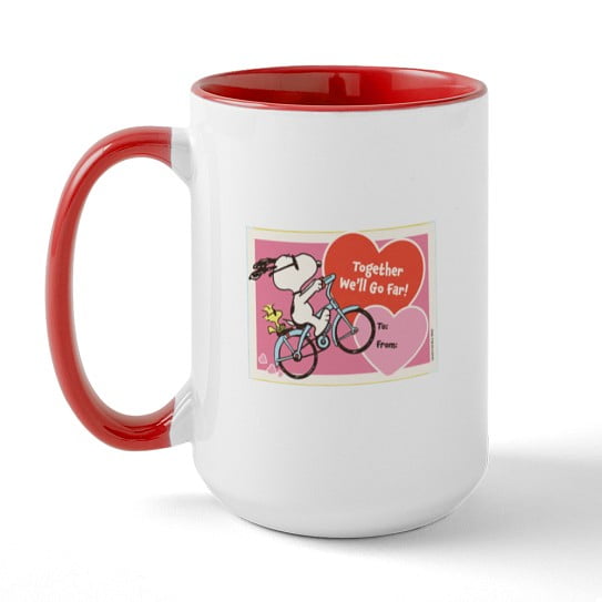 CafePress - Snoopy We'll Go Far 15 Oz Ceramic Large Mug - 15 oz Ceramic ...