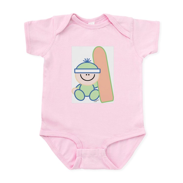 CafePress - Snowboard Baby Infant Creeper - Baby Light Bodysuit, Size ...