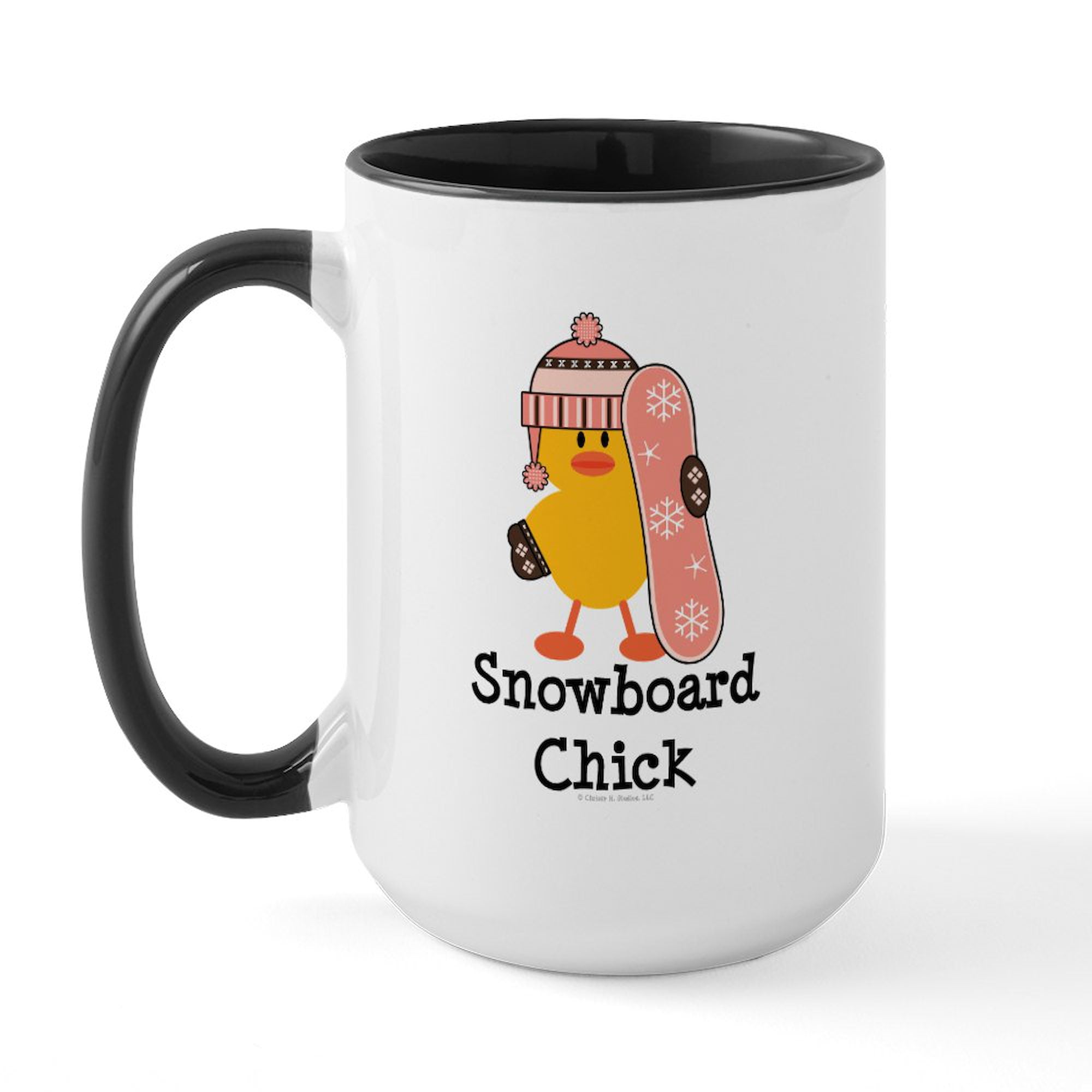 CafePress - Snowboard Chick Large Mug - 15 oz Ceramic Large White ...