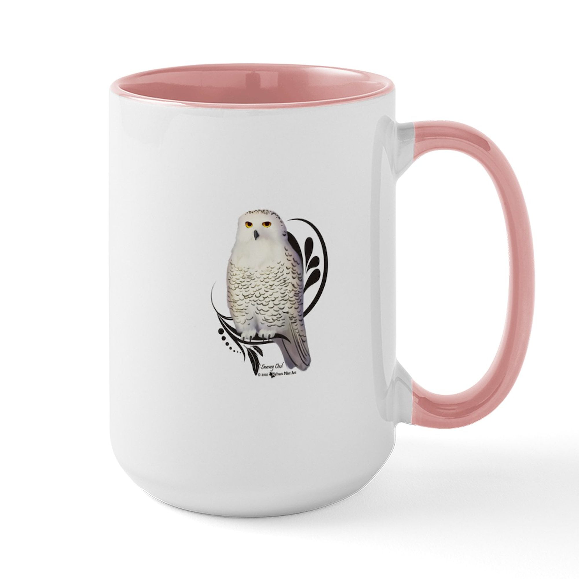 CafePress - Snowy Owl Mugs - 15 oz Ceramic Large White Novelty Mug ...