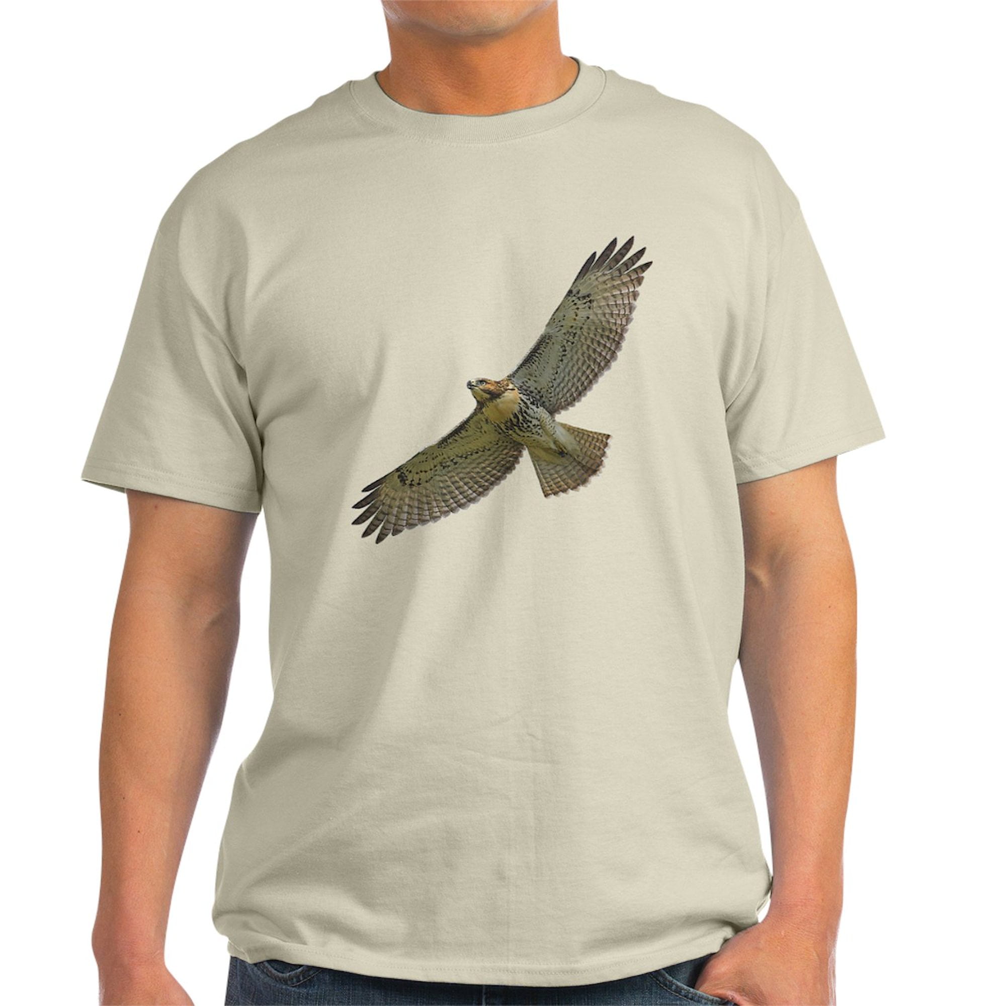 CafePress - Soaring Red Tail Hawk Light T Shirt - Men's Classic Graphic ...