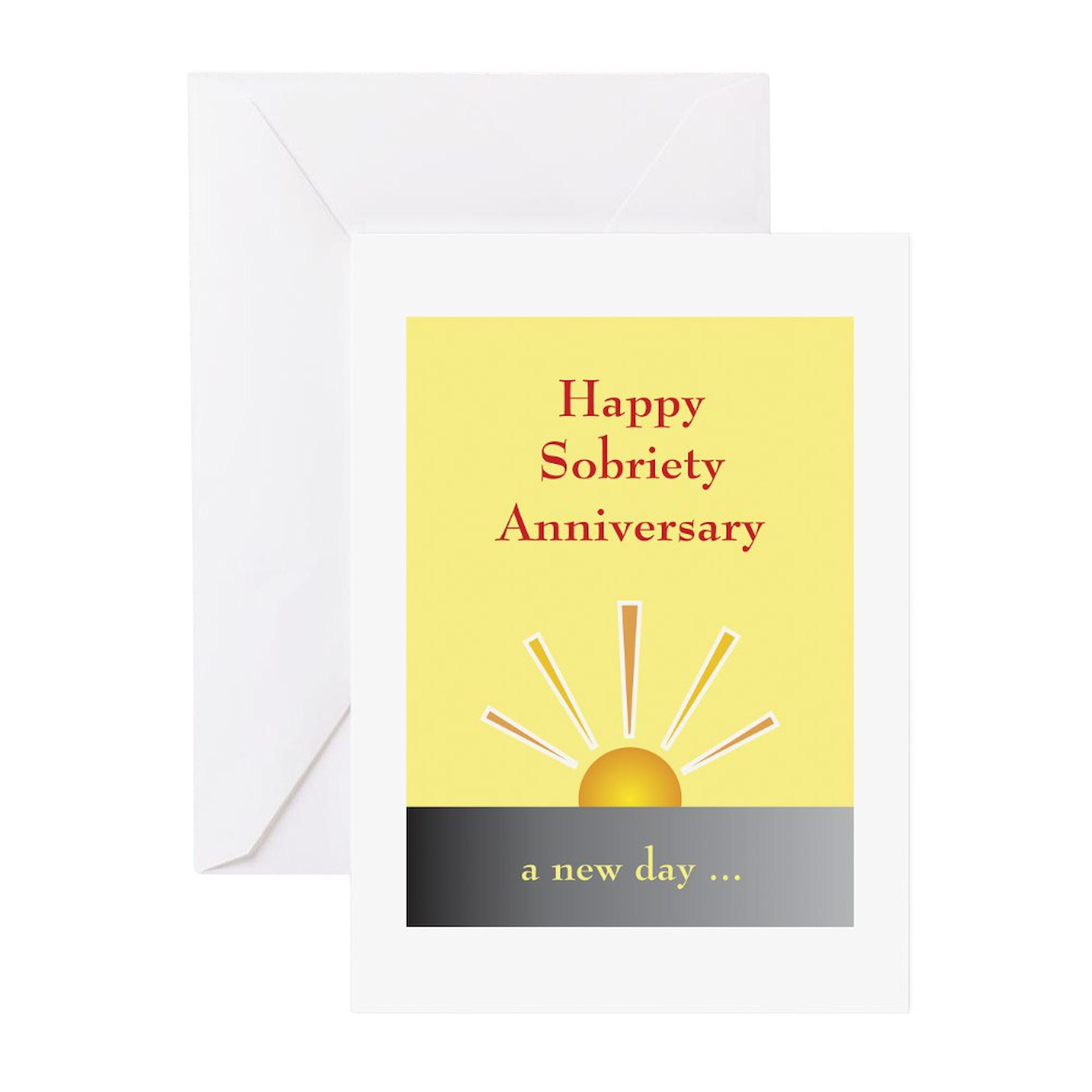 CafePress - Sobrietyanniversarycardfront Greeting Cards - Greeting Card ...