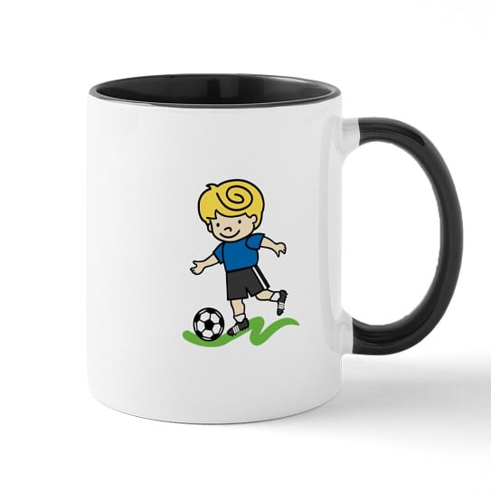 CafePress - Soccer Boy Mugs - 11 oz Ceramic Mug - Novelty Coffee Tea ...