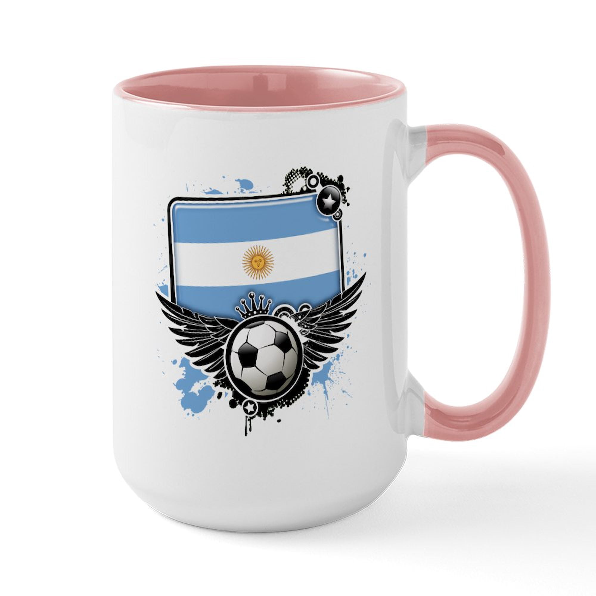 CafePress - Soccer Fans Argentina Mugs - 15 oz Ceramic Large White ...
