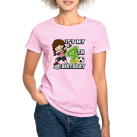 CafePress - Soccer Girl It's My 4Th Birthday American Flag Women's ...