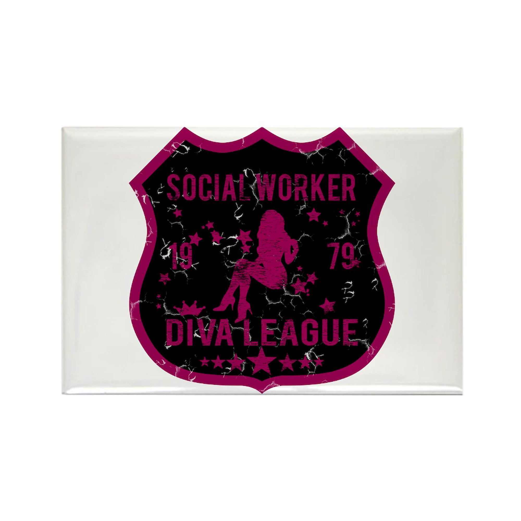 CafePress - Social Worker Diva League - Rectangle Magnet, 2"x3 ...