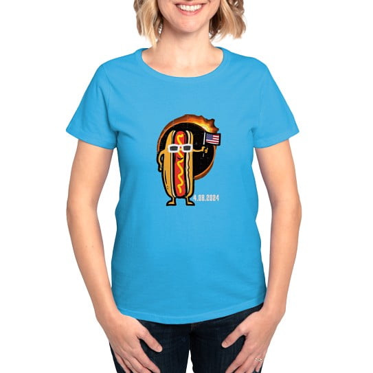 CafePress - Solar Eclipse Hotdog US Flag 4.08.24 Men Boys Kids Women's ...