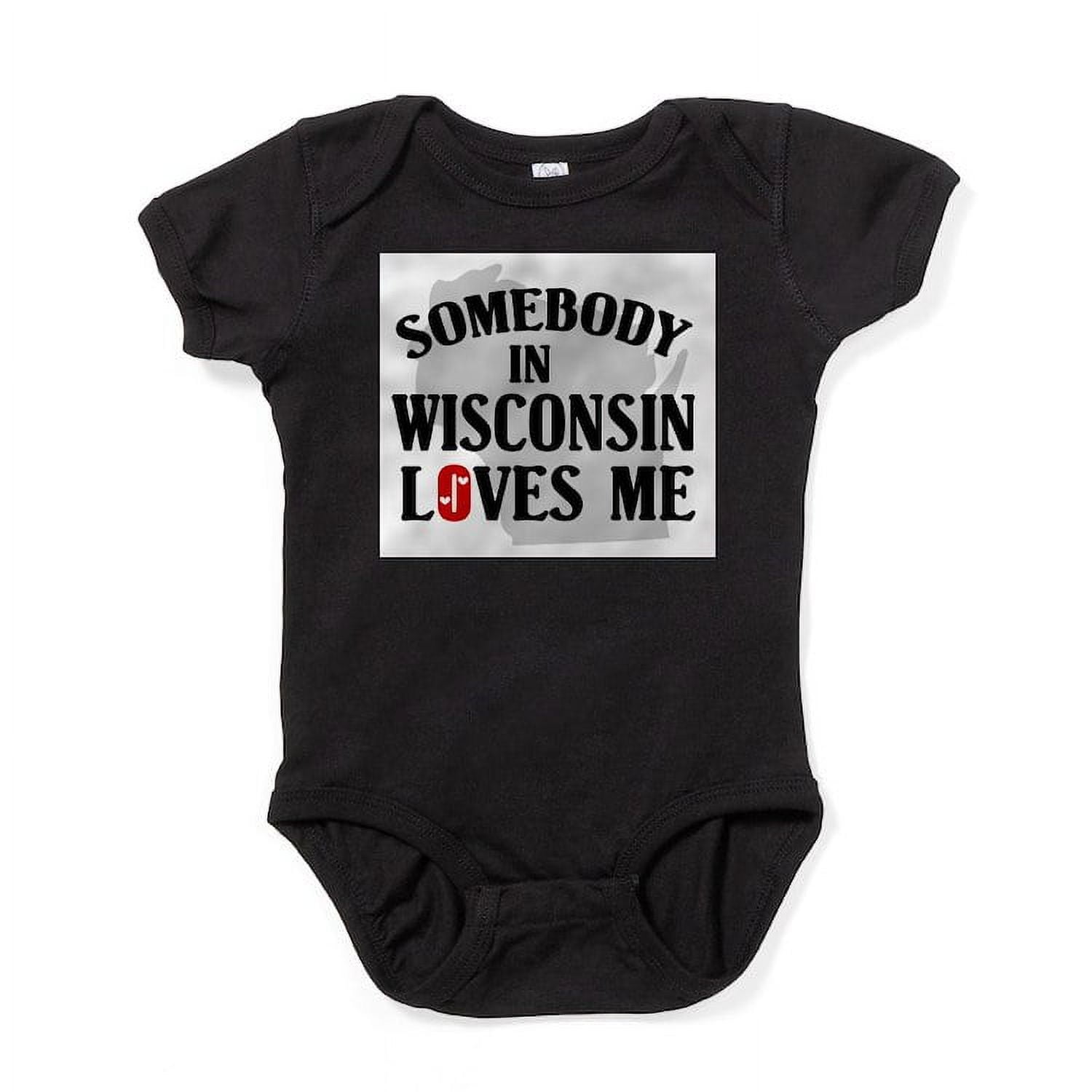 CafePress - Somebody In Wisconsin - Cute Infant Bodysuit Baby Romper ...