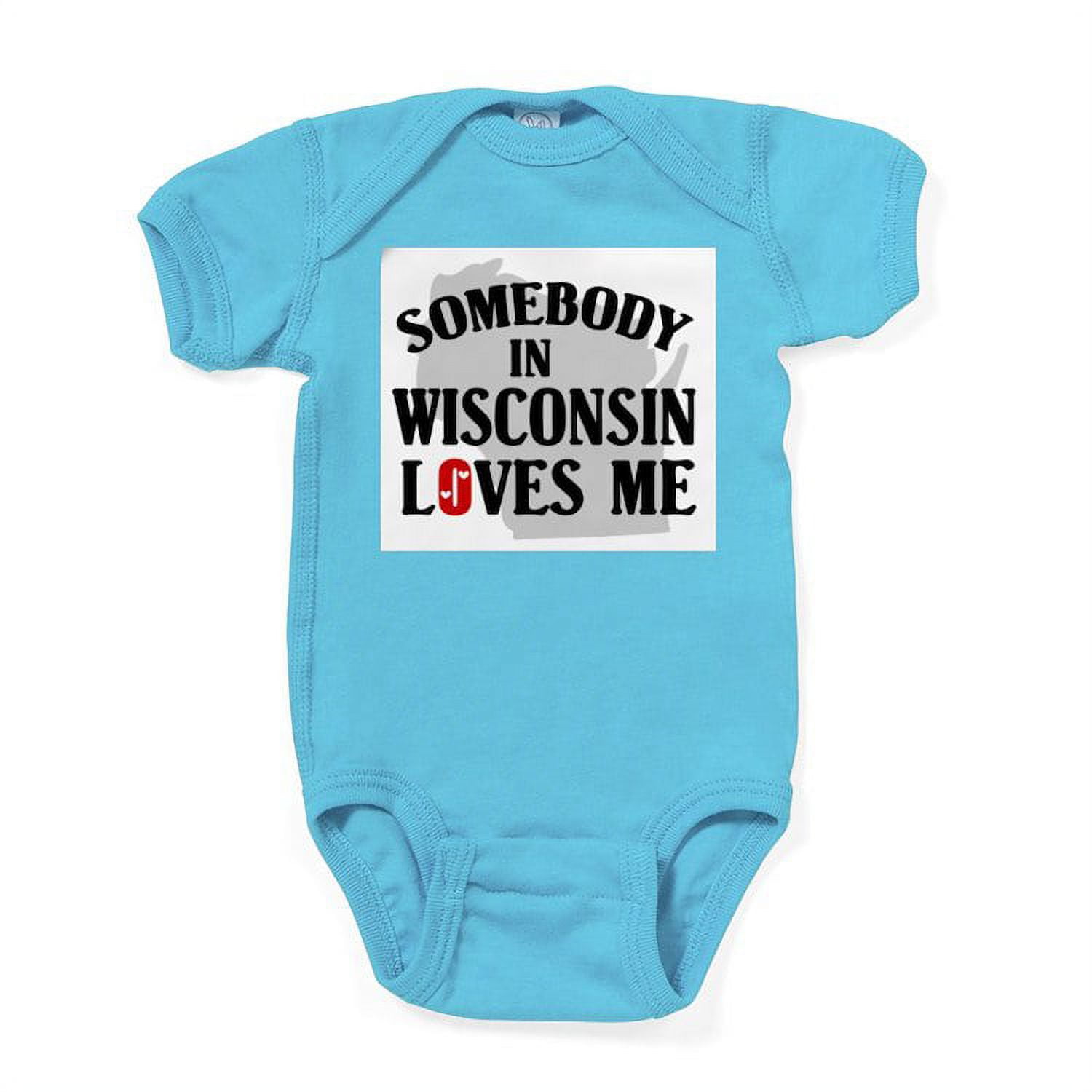 CafePress - Somebody In Wisconsin - Cute Infant Bodysuit Baby Romper ...