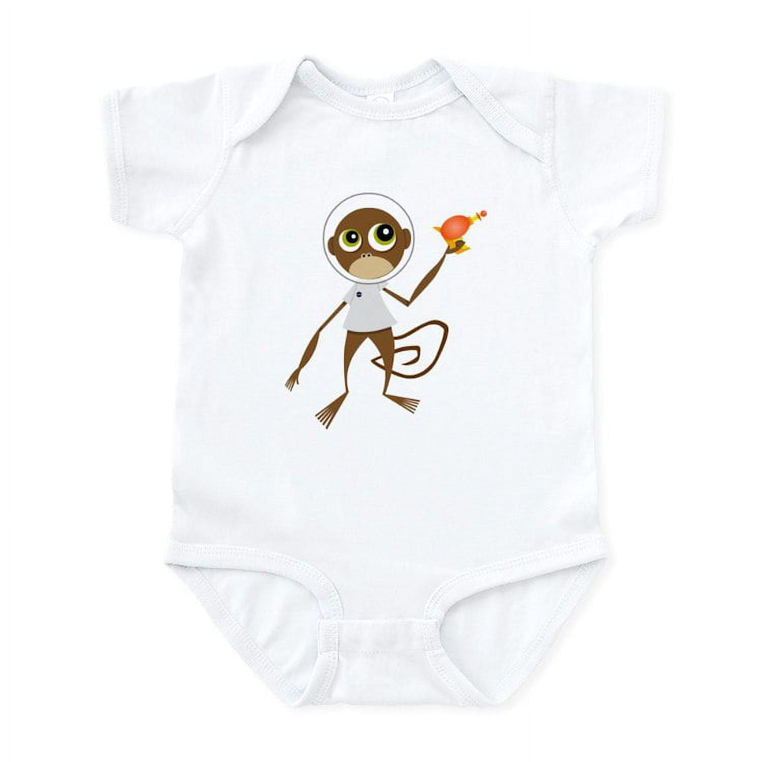 CafePress - Space Monkey Infant Creeper - Baby Light Bodysuit, Size ...